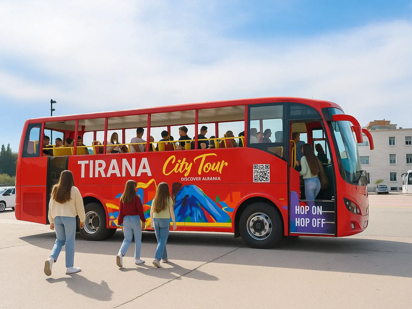Tirana City Tour | Hop On-Hop Off | Open Bus Albania